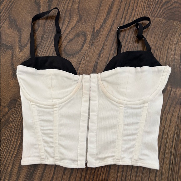 Edikted | Tops | Edikted Black And White Crop Corset Top | Poshmark